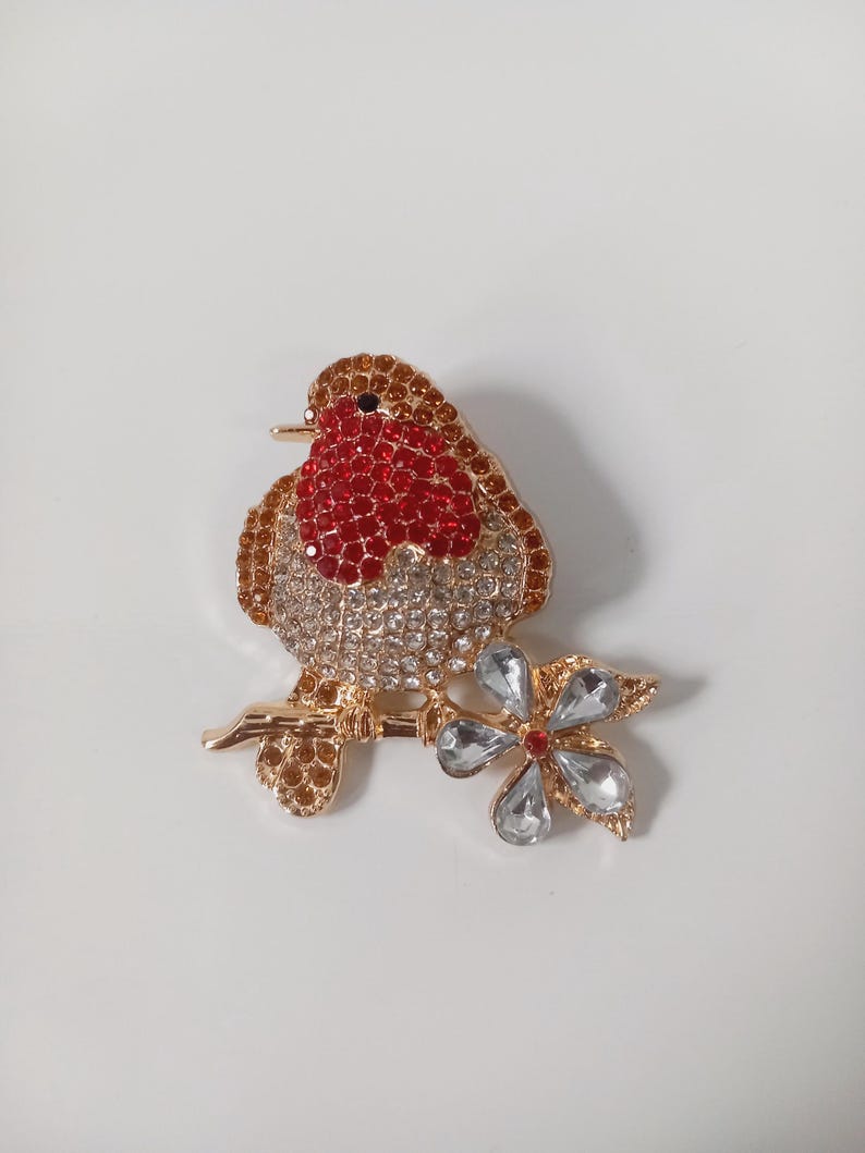 Red Robin Bird Brooch Pin - Mothers Day Jewellery Accessory - Etsy