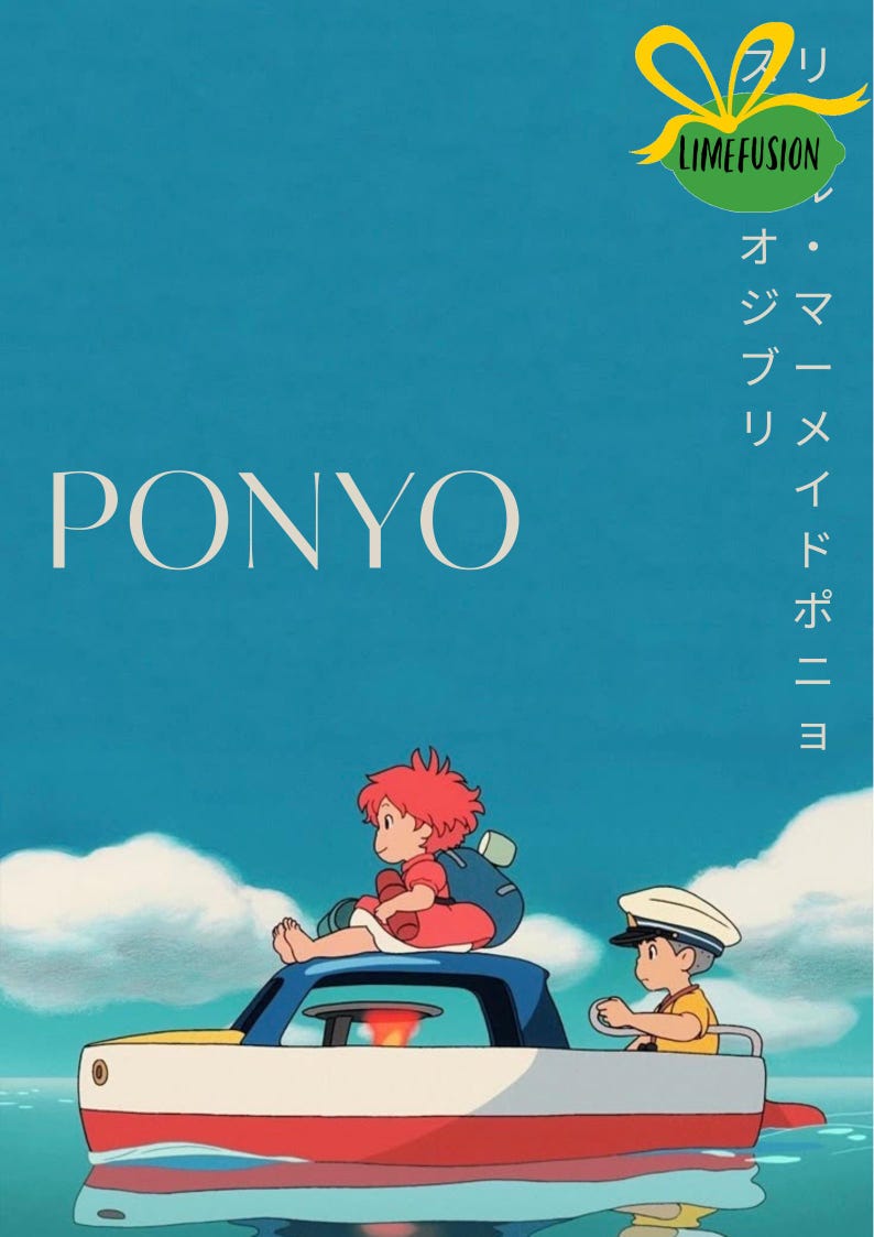 Ponyo Poster: Studio Ghibli Wall Decor - Etsy