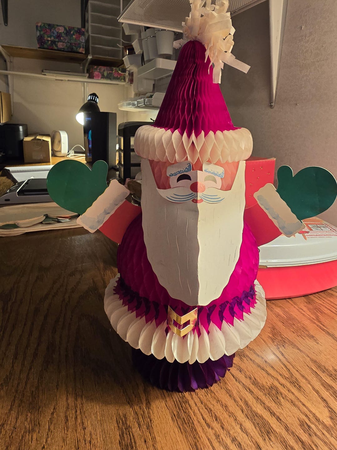 Vintage Danish Honeycomb Paper Santa Claus Centerpiece Decoration - Etsy