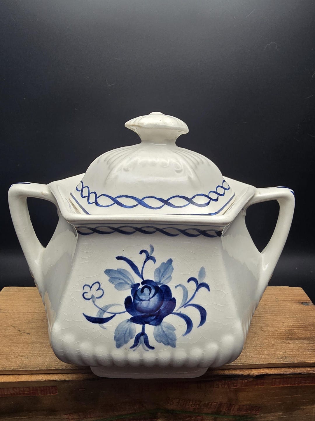 Vintage Adams Real English Ironstone "baltic Pattern" Blue and White ...