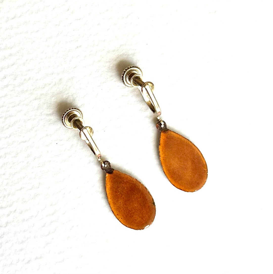 Caramel Teardrop Ear Screws - Etsy
