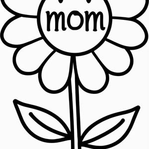 Mother's Day Coloring Book Pages - Etsy