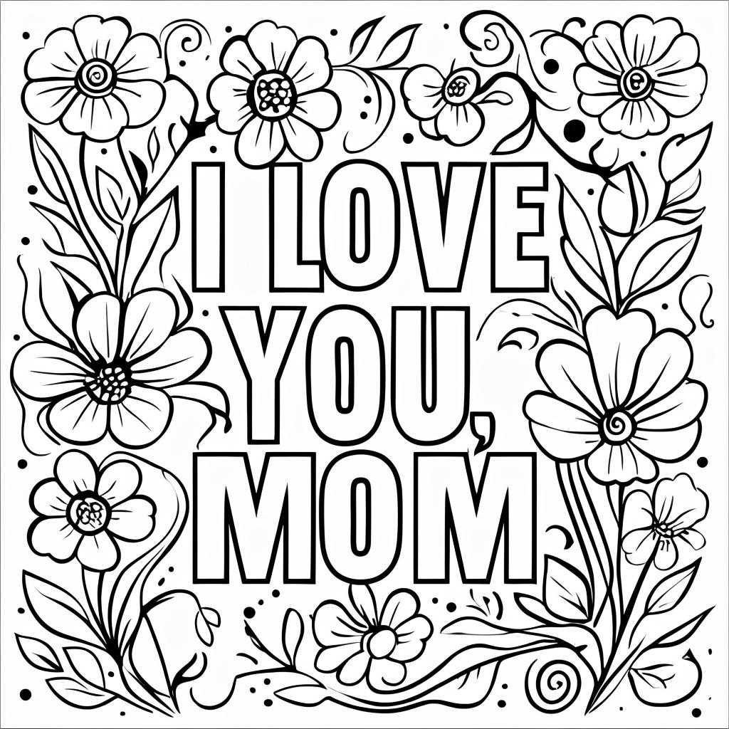 Mother's Day Coloring Book Pages - Etsy