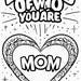 Mother's Day Coloring Book Pages - Etsy