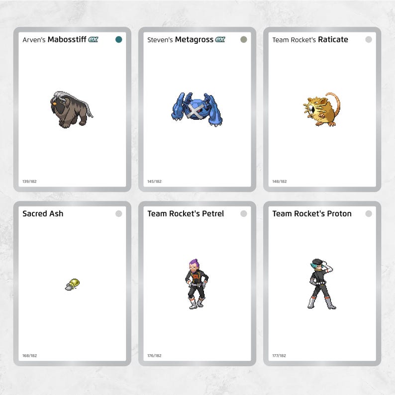 Buy Printable Pokémon Destined Rivals Placeholder Cards | Full 244 Set ...