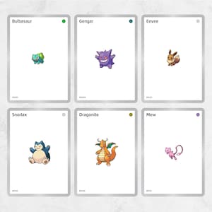 Printable Pokémon Generation 1 Placeholder Cards | Full 151 Set ...