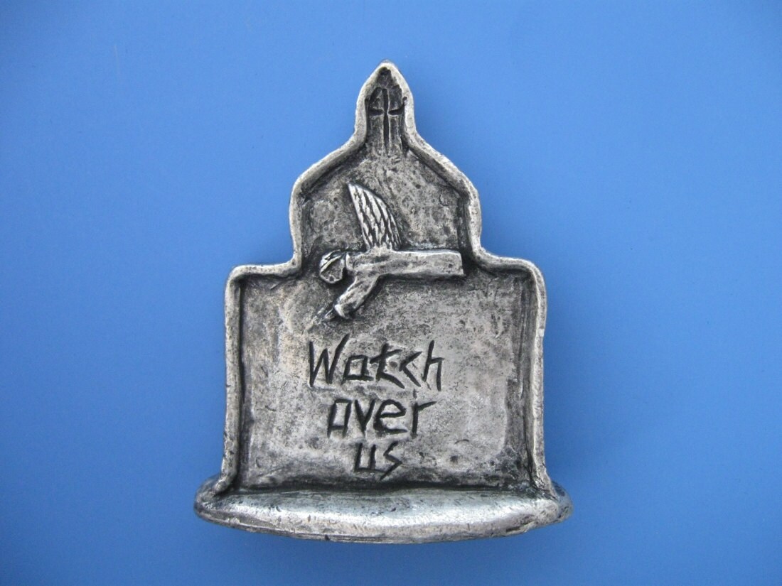 Guardian Angel of One Having Surgery, Handmade Pewter Triptych - Etsy