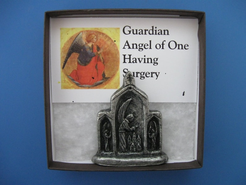 Guardian Angel of One Having Surgery, Handmade Pewter Triptych - Etsy