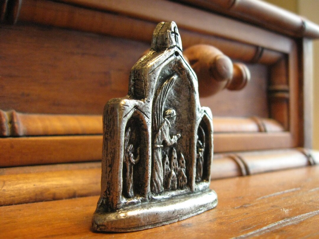 Guardian Angel of One Having Surgery, Handmade Pewter Triptych - Etsy