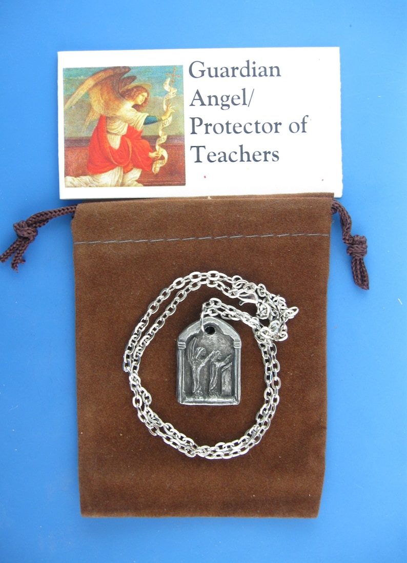 Guardian Angel/protector of Teachers Handmade Necklace | Etsy