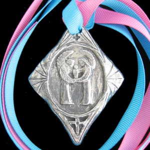 Handmade Baptismal, Christening Crib Medal With Guardian Angels - Etsy