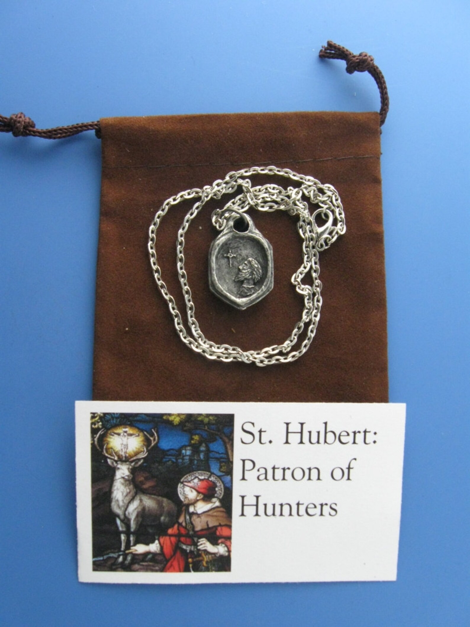 St. Hubert Patron of Hunters Handmade Necklace | Etsy