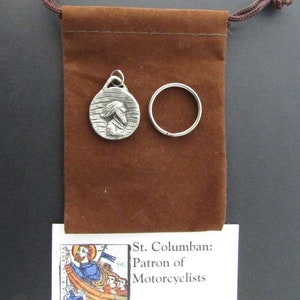 St Columban, Patron / Protector of Motorcyclists, Handmade Medallion - Etsy