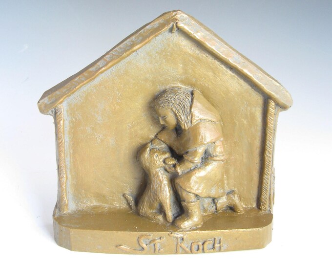 Patron of Dogs and Dog-lovers: St. Roch, Handmade Statue (small Size ...