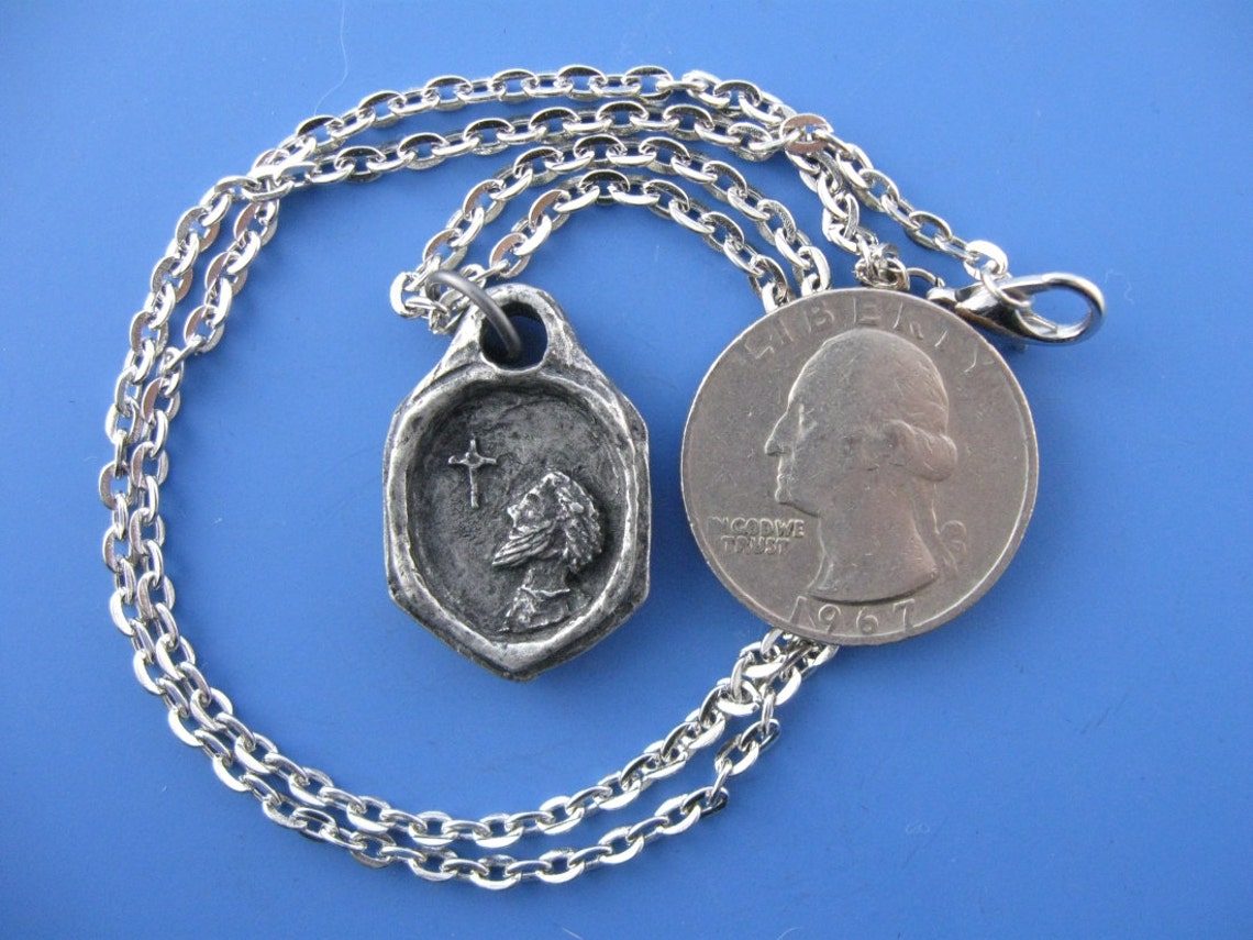 St. Hubert Patron of Hunters Handmade Necklace | Etsy