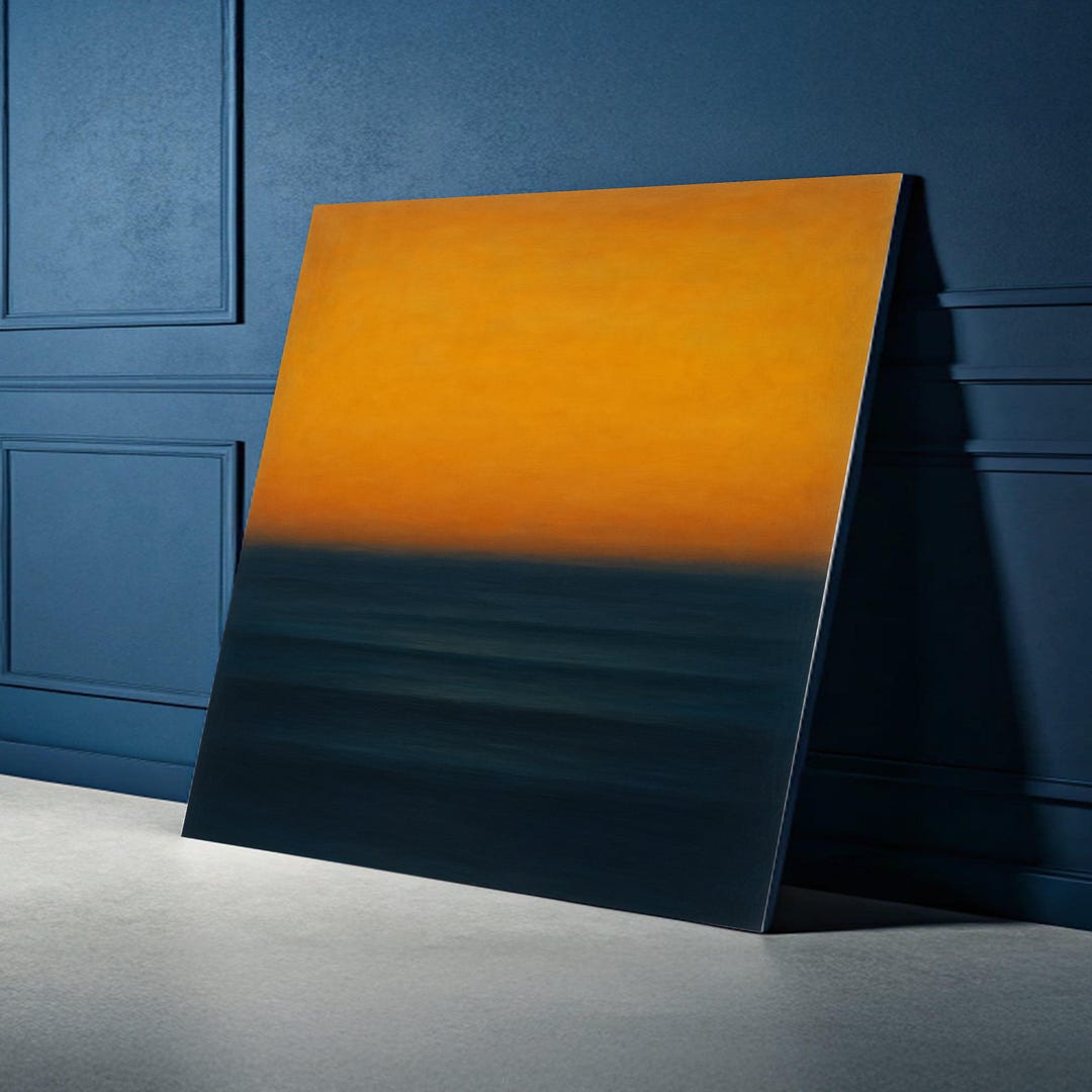 Abstract Sunset Canvas Wall Art, Mark Rothko Modern Minimalist Painting ...