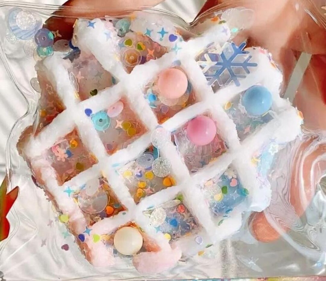 Colorful Waffle Squishy – Kawaii Slow Rising Fidget Toy – Stress Relief ...