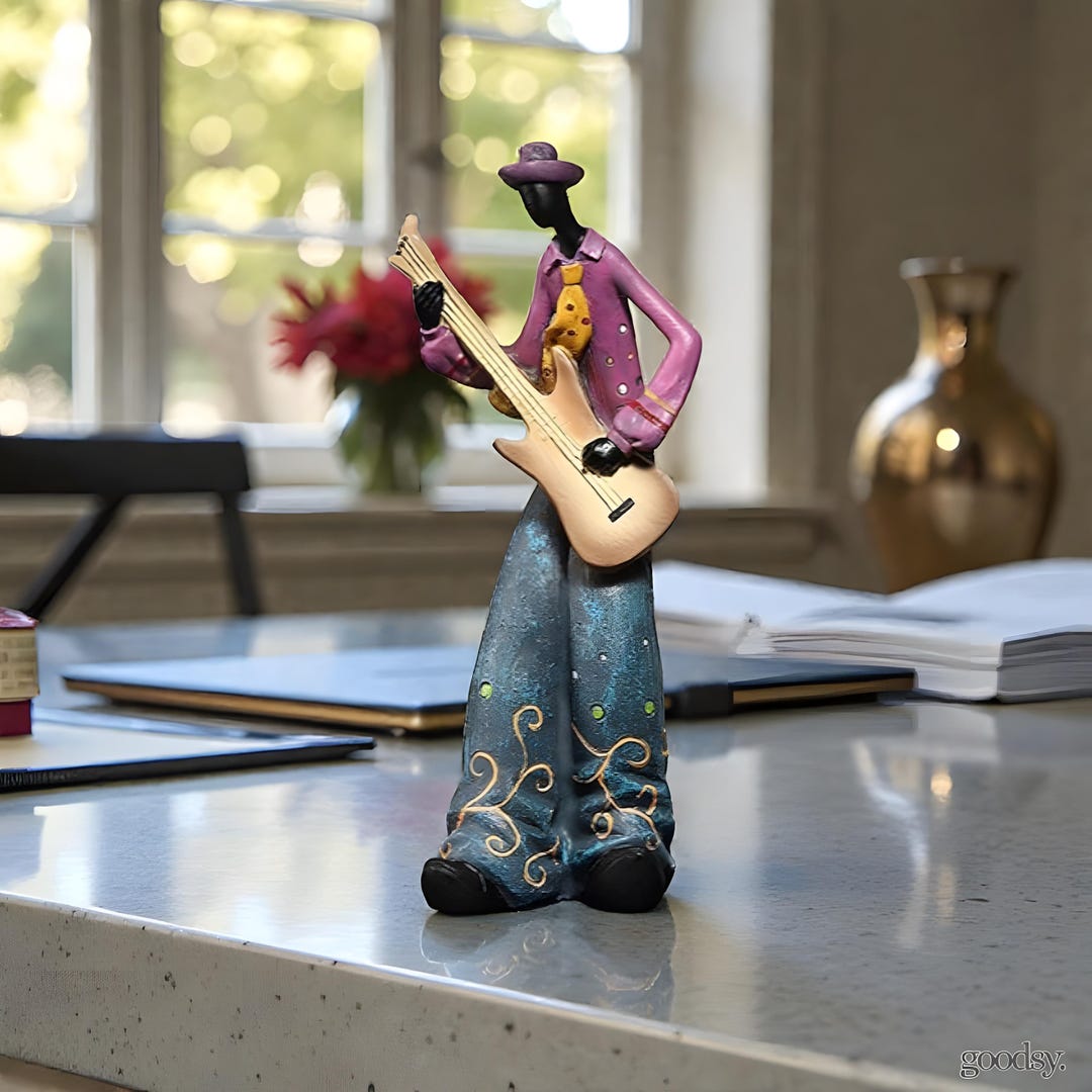 Abstract Jazz Musician Figurines - Colorful Modern Band Art Home Decor ...