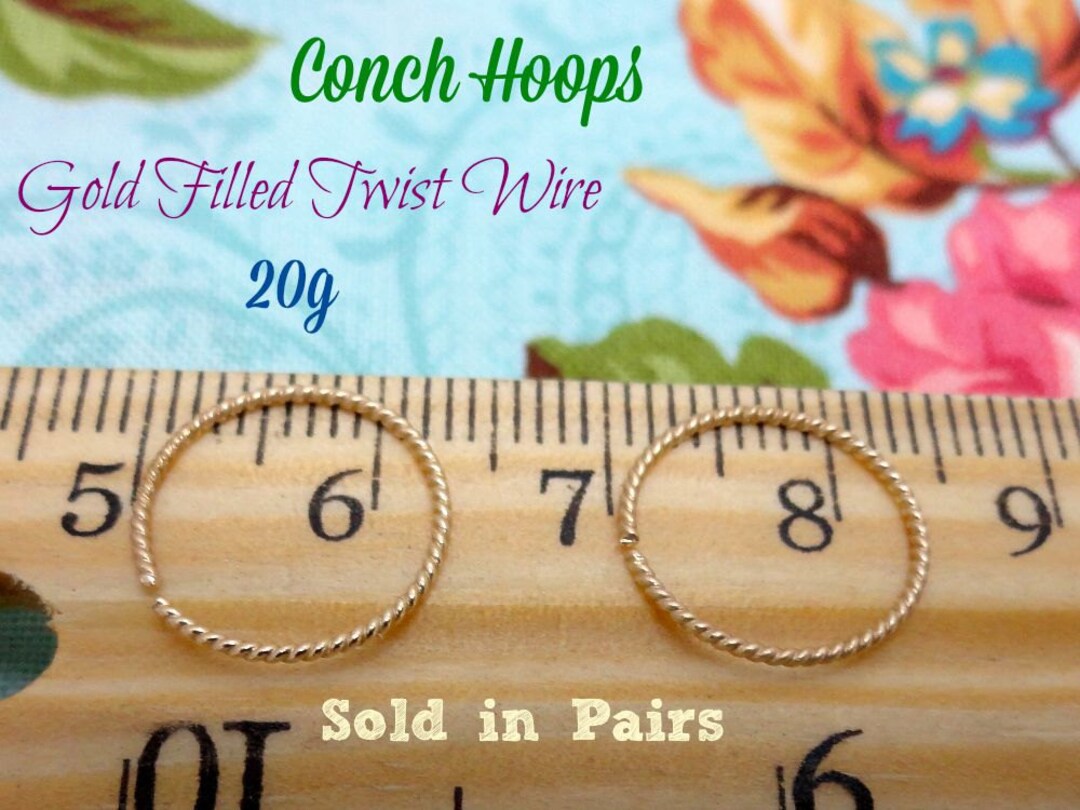 Conch Hoop in Gold Filled Twist Wire - Etsy