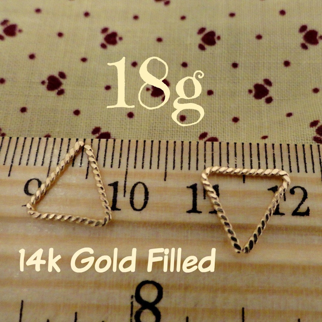 Triangular Gold Filled Twist Wire Hoops - Etsy