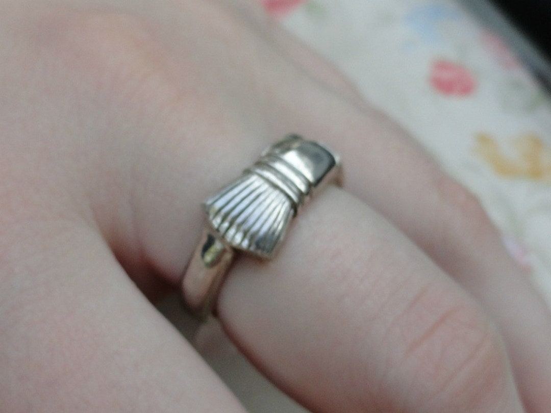 Sterling Silver Paint Brush Ring - Etsy