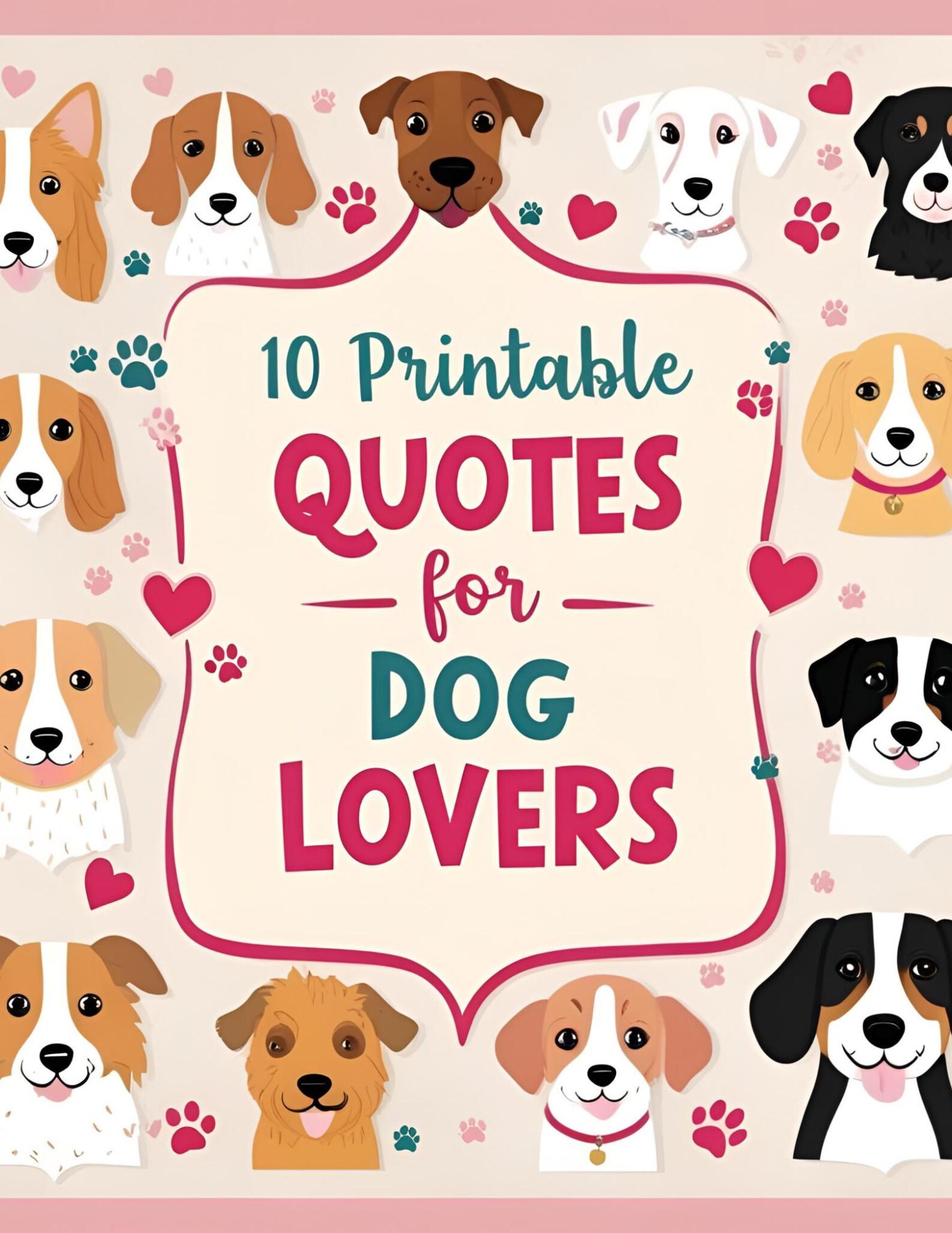 10 Printable Quotes for Dog Lovers - Instant Download | Dog Wall Art ...