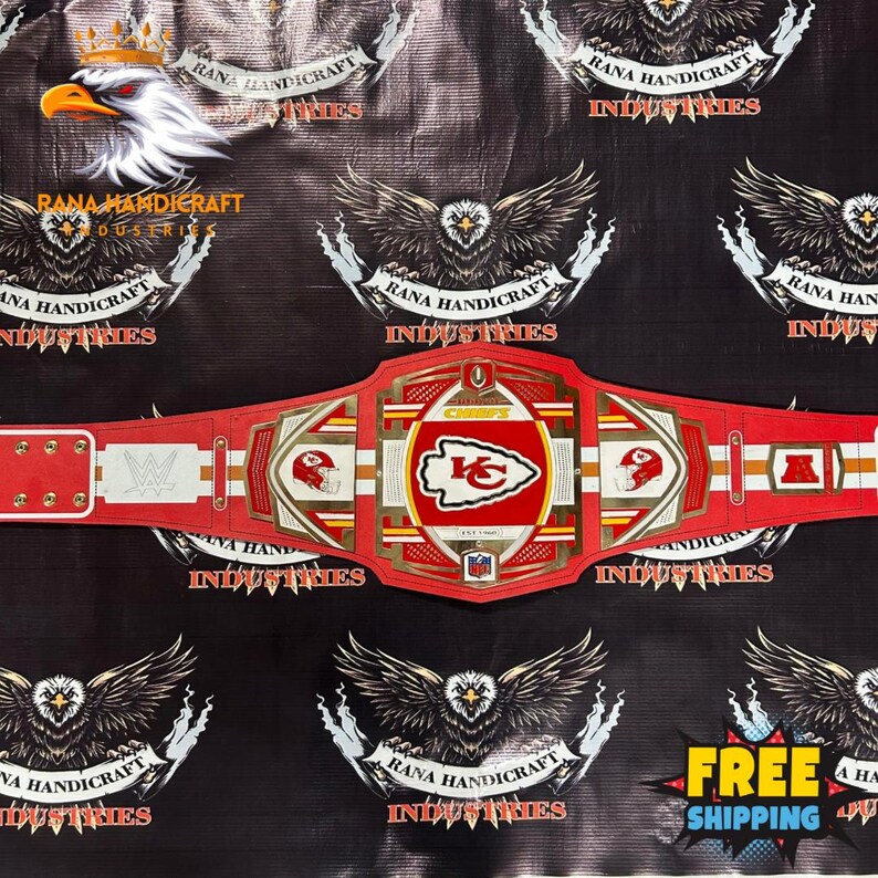 Kansas City Chiefs Custom Wrestling Championship Replica Belt: Brass ...