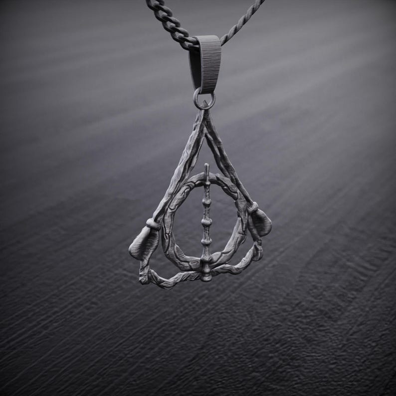 Deathly Hallows Skeleton Hands Pendant, Gothic Harry Potter Necklace ...