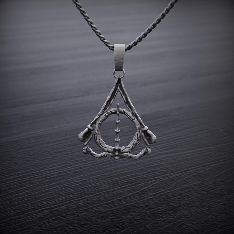 Deathly Hallows Skeleton Hands Pendant, Gothic Harry Potter Necklace ...
