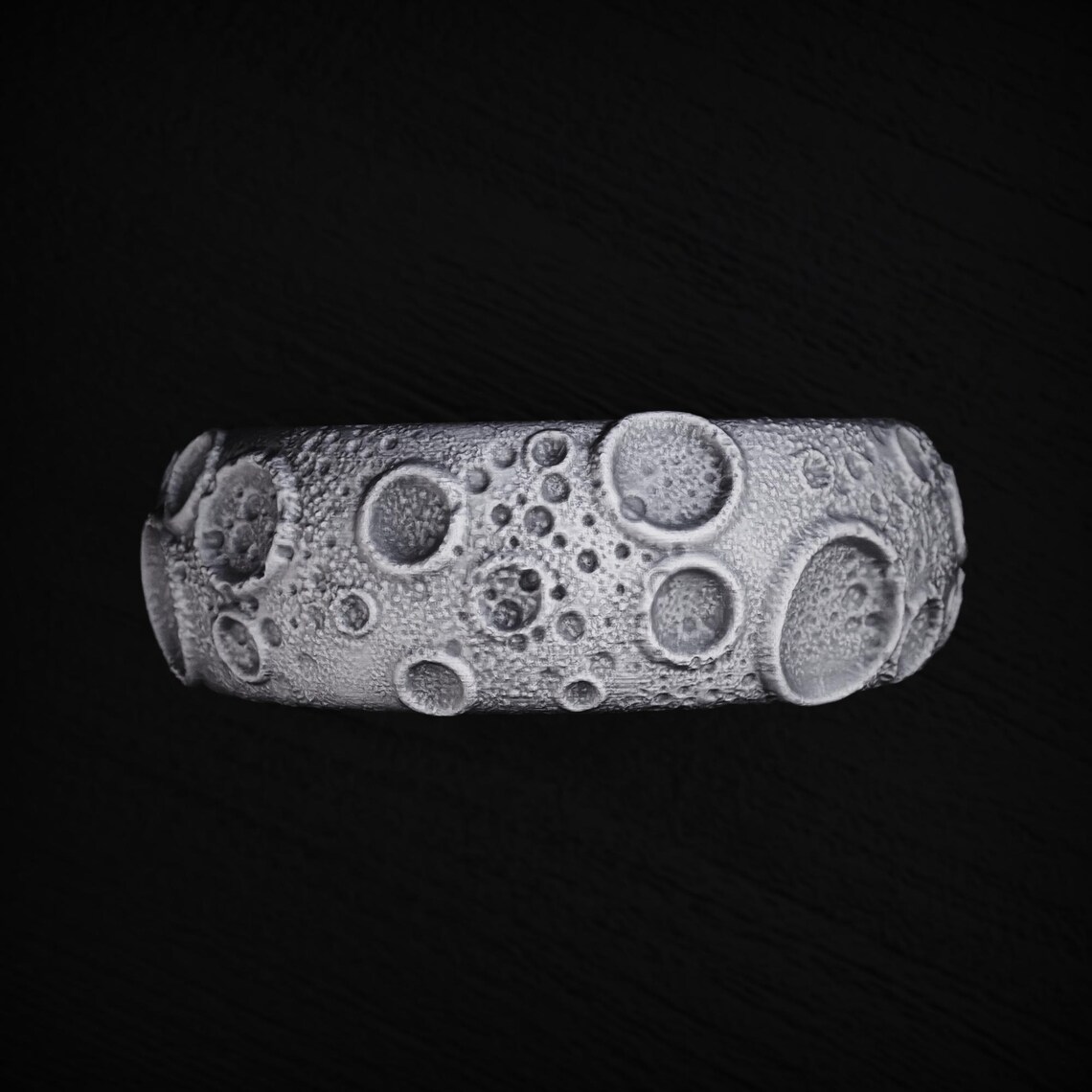 Moon Crater Ring, 925 Sterling Silver Lunar Surface Ring, Textured ...