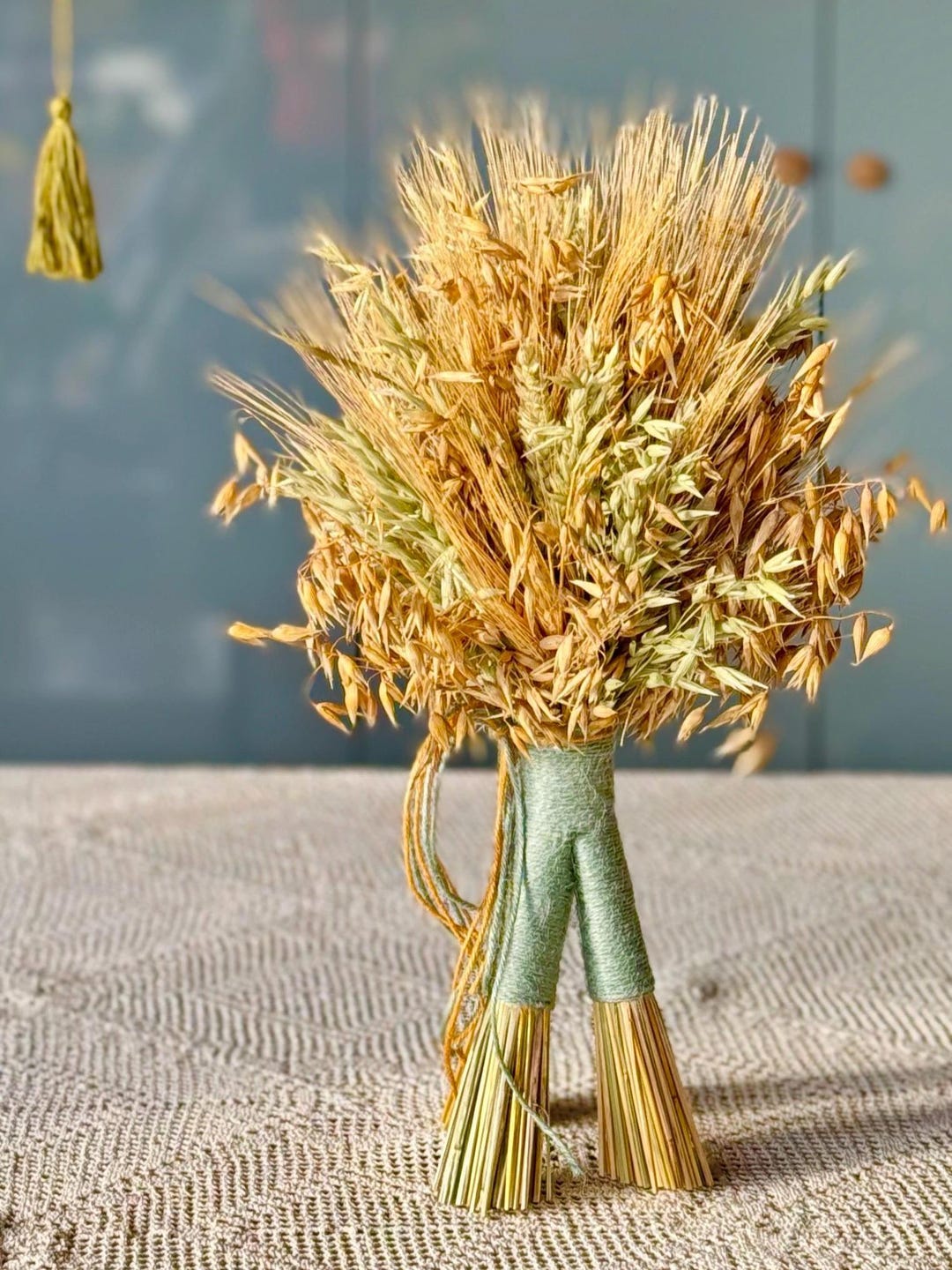 Golden Accented Rustic Grain Bouquet - Ukrainian Diduch Table ...