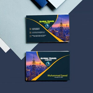 Travel Agency Business Card Template | PSD & PDF Included ...