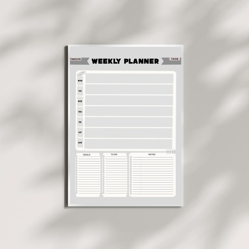 Weekly Planner for Students | Printable Study Planner | Homework ...