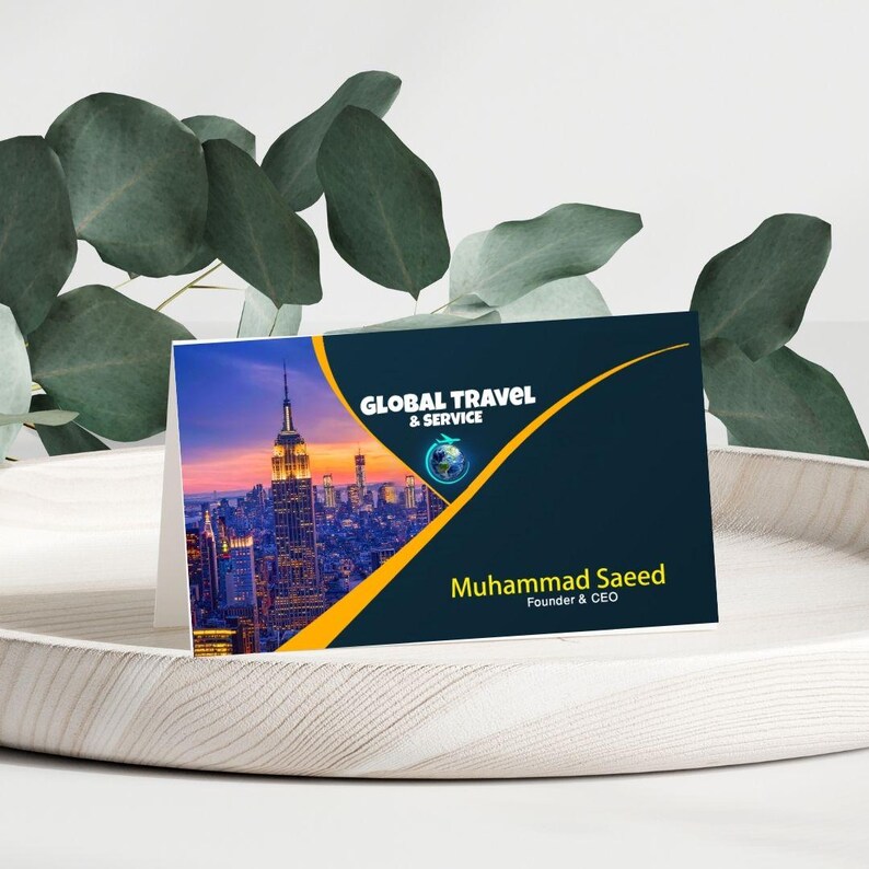 Travel Agency Business Card Template | PSD & PDF Included ...