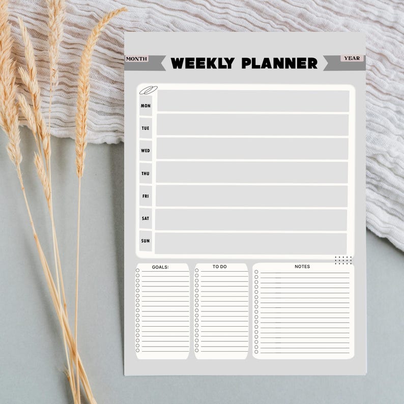 Weekly Planner for Students | Printable Study Planner | Homework ...