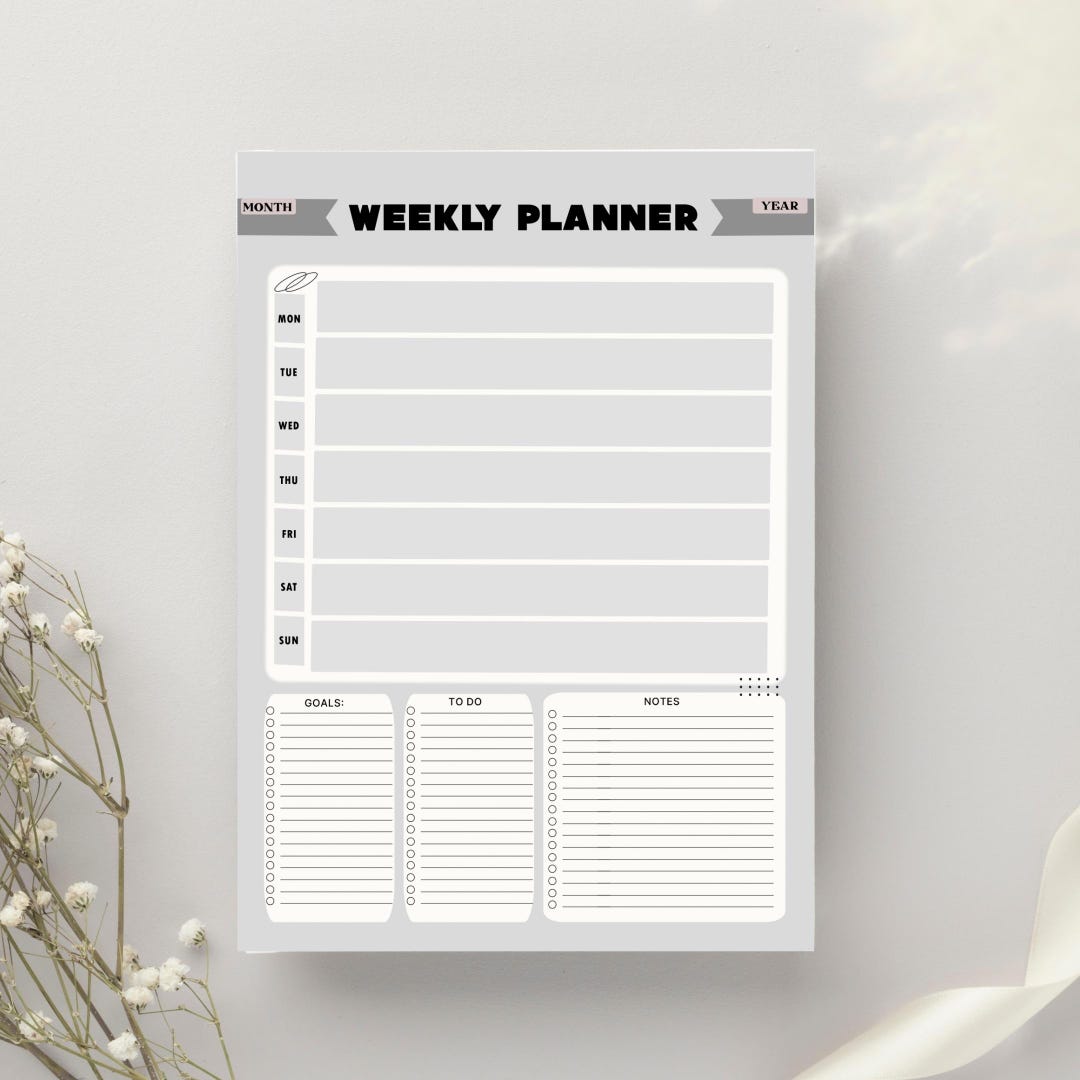 Weekly Planner for Students | Printable Study Planner | Homework ...