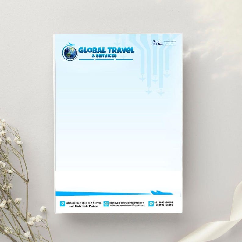 Travel Agency Letterhead PSD & PDF | Printable Business Template ...