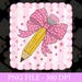 Coquette Pencil Back to School Png, Preppy Back to School, Coquette ...