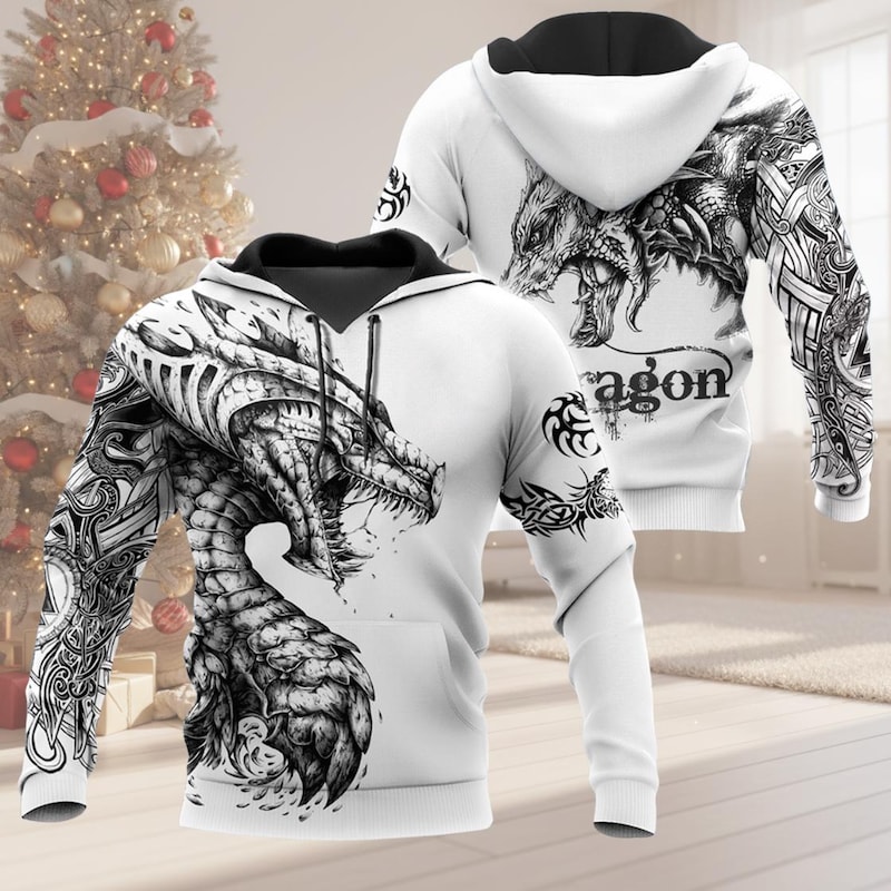 Tray Tattoo Dragon Hoodie - Etsy Canada