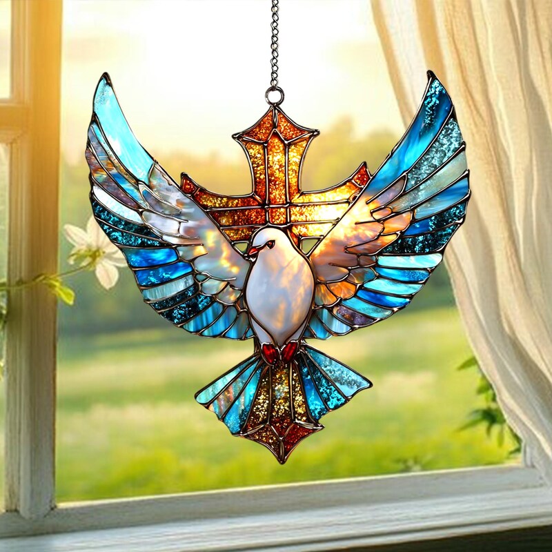 Stained Glass Dove - Etsy