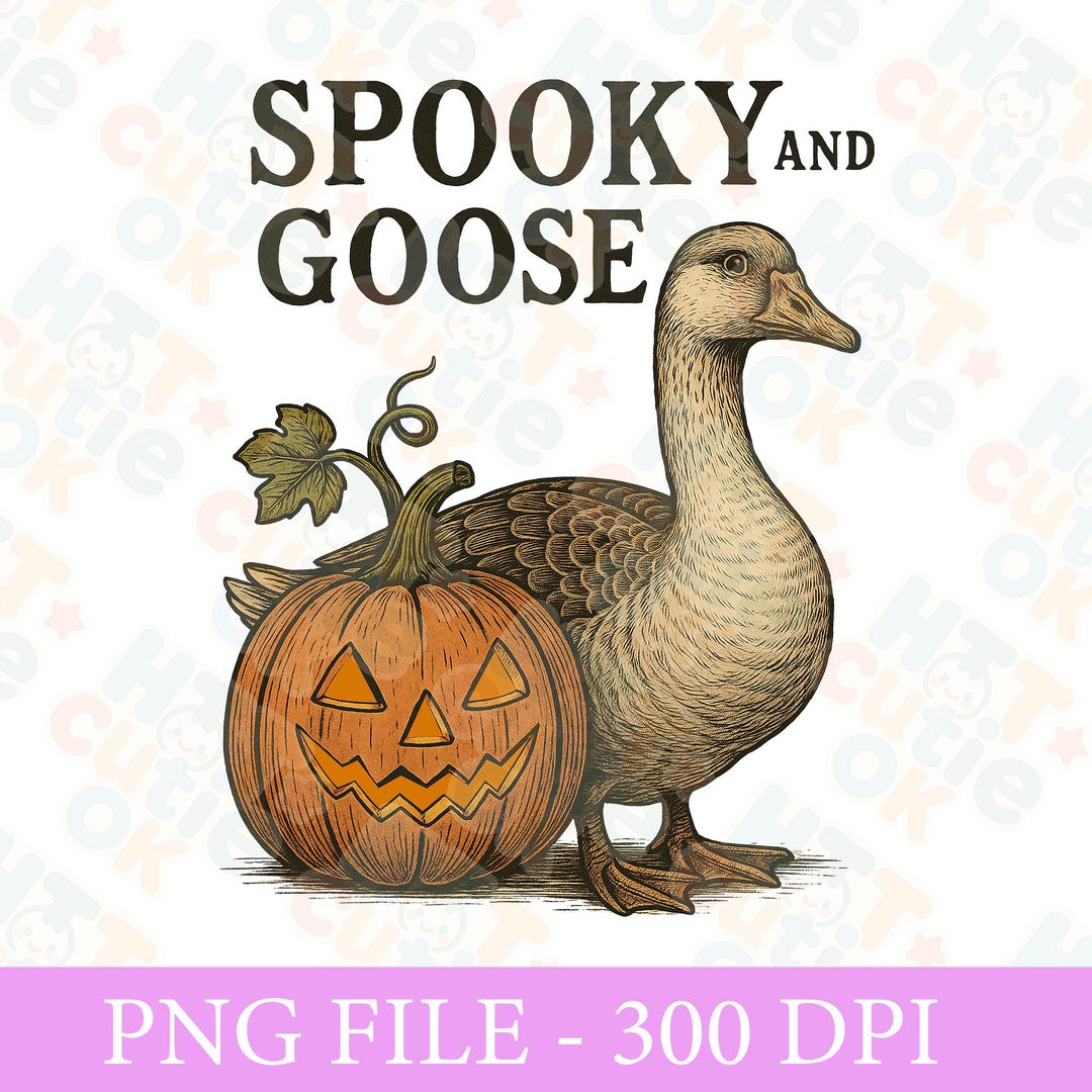 Spooky and Feral Goose PNG, Halloween Png, Funny Halloween Png, Creepy ...