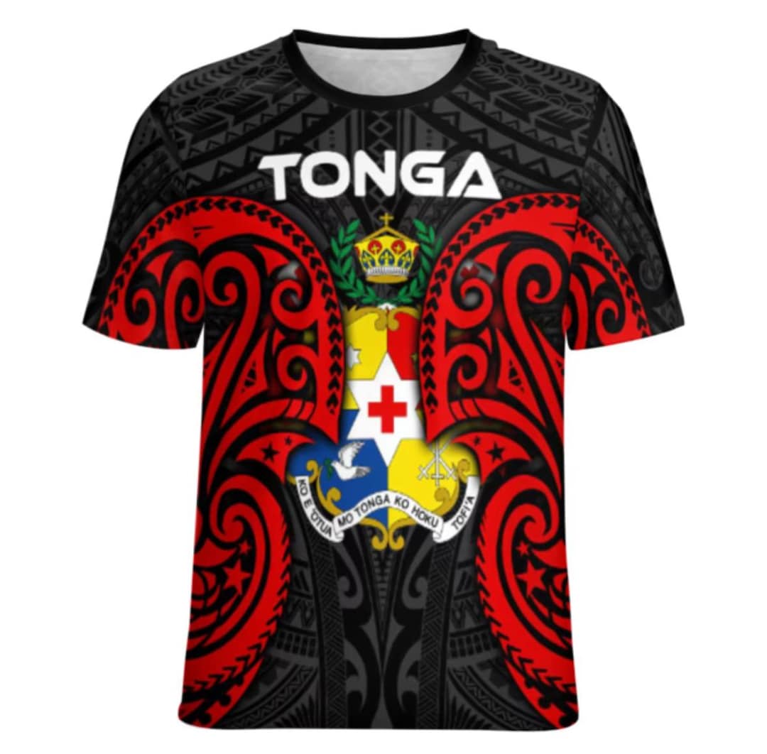 Tongan T-shirt | Coat of Arms | Polynesian Tribal Shirt - Etsy