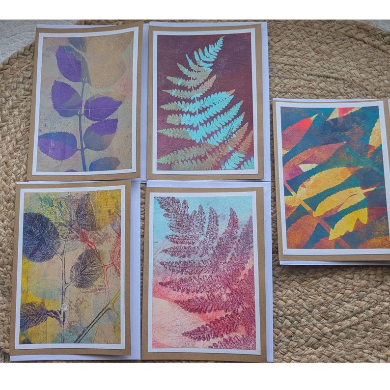 Botanical Art Print Greeting Card Set: Handmade Nature Note Cards With ...