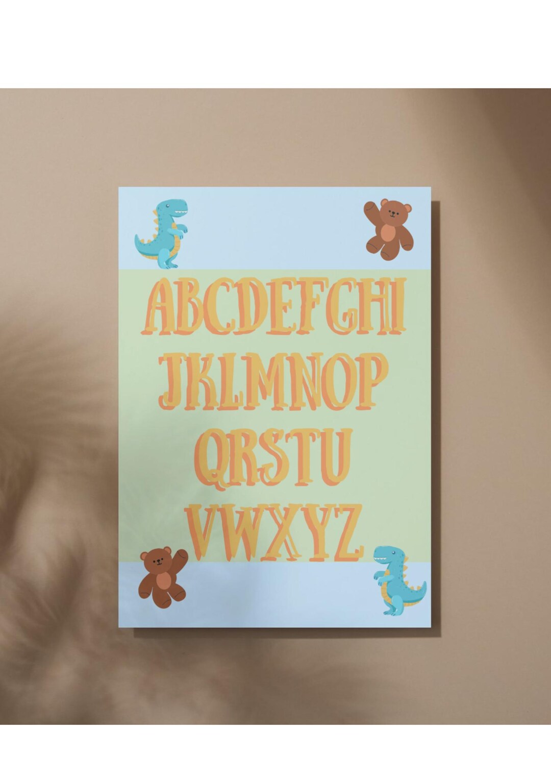 Printable Alphabet Nursery Poster – A to Z Wall Art for Kids' Bedrooms ...