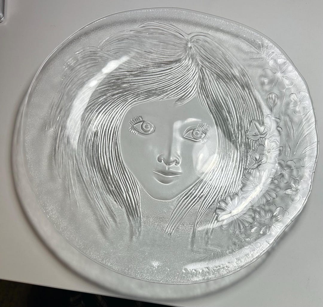 Crystal Maiden Dinner Plate Young Lady by Jose Carvalho Gama Diniz ...