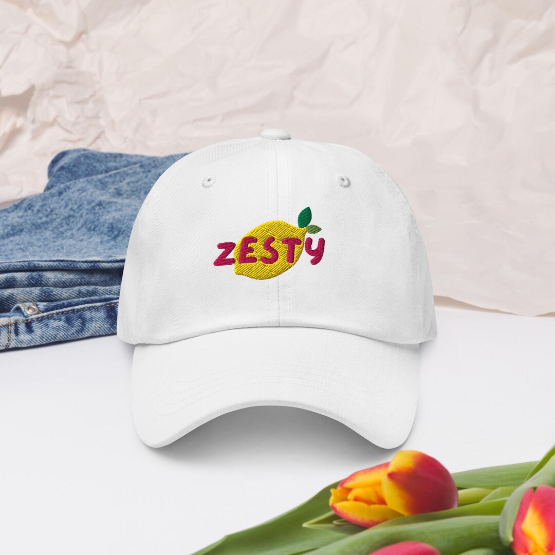 Zesty Hat- Lemon Embroidered Baseball Hat - Etsy