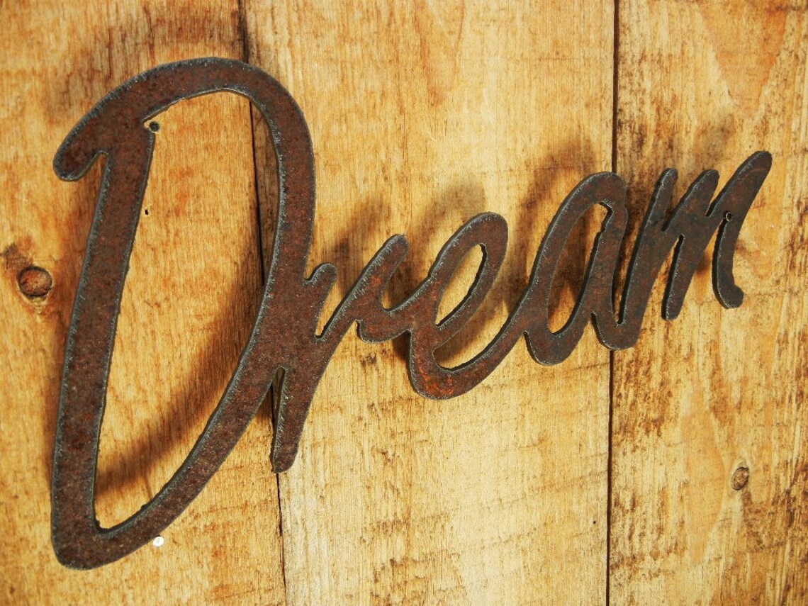 Dream Metal Word Art for Indoors or Outoors | Etsy