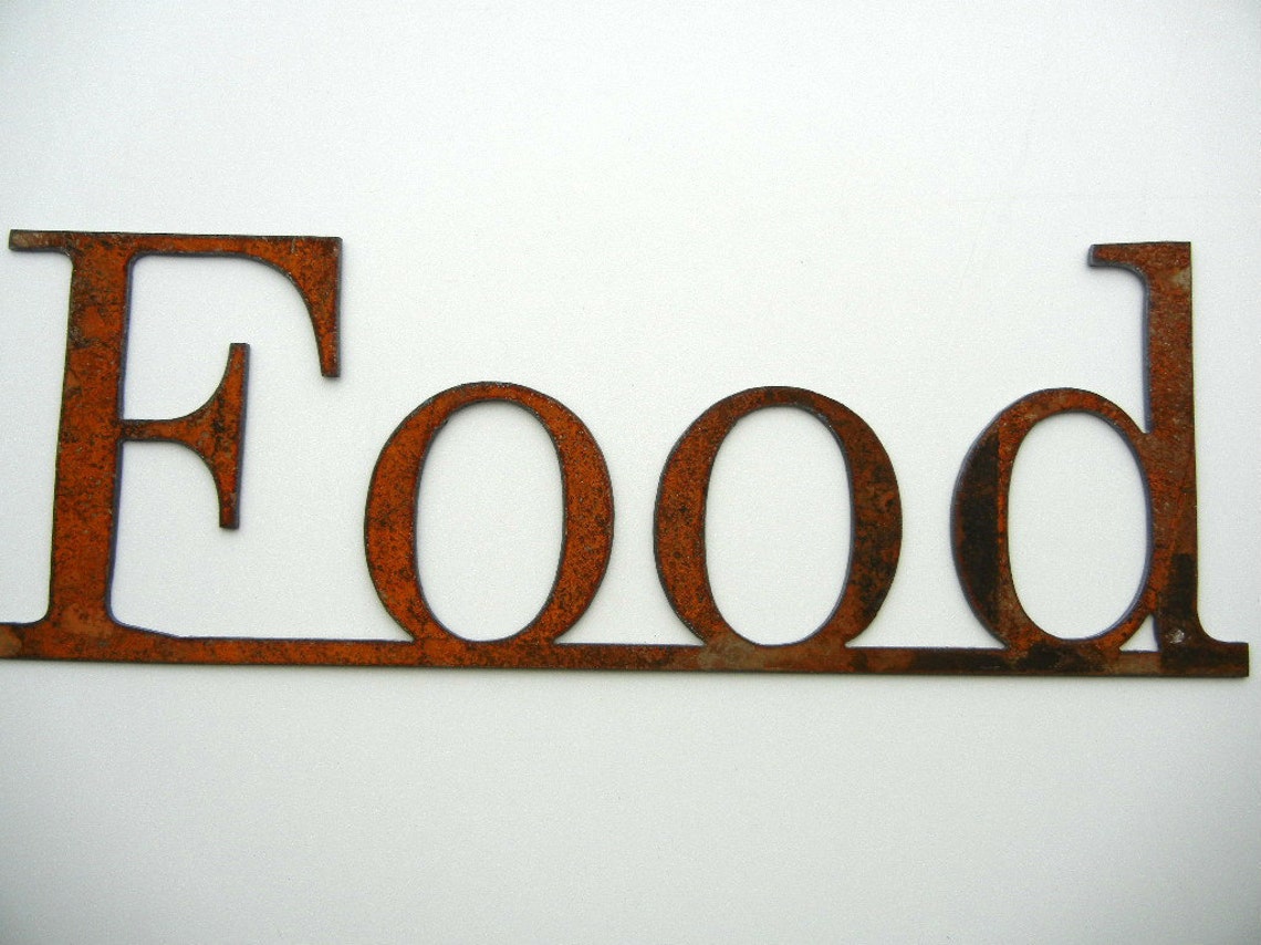Food Metal Word Art for Indoors or Outoors - Etsy