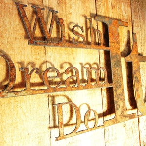 Wish It Dream It Do It Metal Word Art for Indoors or Outoors - Etsy
