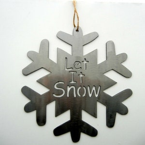 Let It Snow Snow Flake Metal Artsy Sign - Etsy